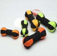 China Interactive Dumbbell Dog Toy Floating Bite Tug 17cm Durable Pet Play for sale