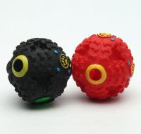 China Non Toxic Pet Toy Treat Ball 8.5 cm Vinyl Treat Ball for Sale China for sale
