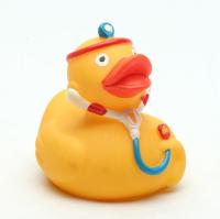 China Non Toxic Safe Strong Vinyl Dog Squeaky Toy Pet Duck Toy 8.5 cm Height for sale