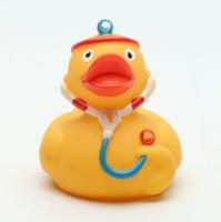 China Non Toxic Safe Strong Vinyl Dog Squeaky Toy Pet Duck Toy 8.5 cm Height for sale