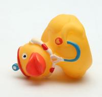 China Non Toxic Safe Strong Vinyl Dog Squeaky Toy Pet Duck Toy 8.5 cm Height for sale