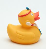 China Non Toxic Safe Strong Vinyl Dog Squeaky Toy Pet Duck Toy 8.5 cm Height for sale