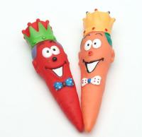 China Funny Carrot Christmas Vinyl Dog Toy with Squeaky 20cm Height for Pet Car for sale