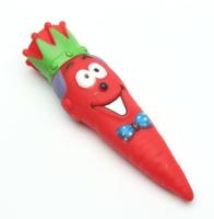 China Funny Carrot Christmas Vinyl Dog Toy with Squeaky 20cm Height for Pet Car for sale