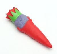 China Funny Carrot Christmas Vinyl Dog Toy with Squeaky 20cm Height for Pet Car for sale