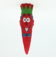 China Funny Carrot Christmas Vinyl Dog Toy with Squeaky 20cm Height for Pet Car for sale