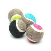 China Custom Logo Printed Rubber Pet Toy Tennis Ball 2 Inch Durable Dog Play for sale