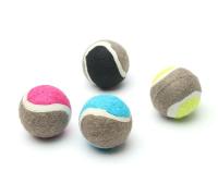 China Custom Logo Printed Rubber Pet Toy Tennis Ball 2 Inch Durable Dog Play for sale