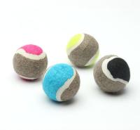 China Custom Logo Printed Rubber Pet Toy Tennis Ball 2 Inch Durable Dog Play for sale
