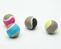 China Custom Logo Printed Rubber Pet Toy Tennis Ball 2 Inch Durable Dog Play for sale