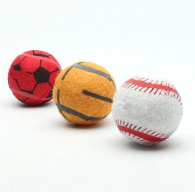 China Jumbo Squeaky Rubber Tennis Ball Dog Toy 2.5 Inch Durable Pet Chew Toy for sale