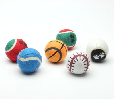 China Custom Printed Tennis Balls for Dog Fetch 2.5 Inch Pet Toy Pack for sale