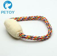 China Interactive Cotton Rope Dog Toy Eco Friendly Custom Color 30cm Durable Pet Toy for sale