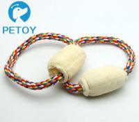 China Interactive Cotton Rope Dog Toy Eco Friendly Custom Color 30cm Durable Pet Toy for sale