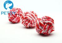 China 100% Cotton Rope Ball Dog Toy Bright Colors Durable Chew Toy for Large Breeds Custom Size for sale