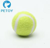 China Cotton Rope Squeaky Tennis Ball for Dogs 6.5cm 7cm Durable Pet Toy for sale