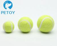 China Cotton Rope Squeaky Tennis Ball for Dogs 6.5cm 7cm Durable Pet Toy for sale