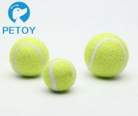 China Cotton Rope Squeaky Tennis Ball for Dogs 6.5cm 7cm Durable Pet Toy for sale