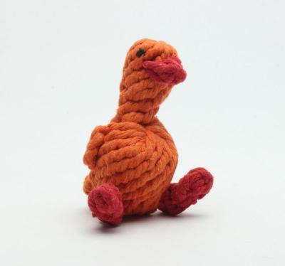 China Durable Cotton Rope Pet Toy Duck Design 84g for Puppy Tugging Chewing for sale