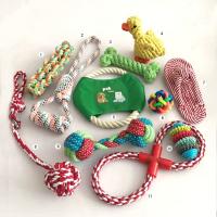 China Cotton Rope Ring Dog Toy 17cm Durable Pet Tug Toy for Large Breeds for sale