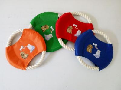 China Cotton Rope Ring Dog Toy 17cm Durable Pet Tug Toy for Large Breeds for sale
