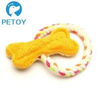 China Non-Toxic Latex Nylon Rope Dog Toy 16cm Bone 30cm Rope for Small Dogs for sale