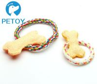 China Non-Toxic Latex Nylon Rope Dog Toy 16cm Bone 30cm Rope for Small Dogs for sale