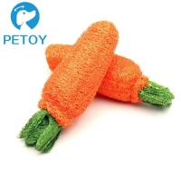 China Eco Friendly Carrot Loofah Dog Chew Toy 15cm Durable Pet Rope Toy for Large Dogs for sale