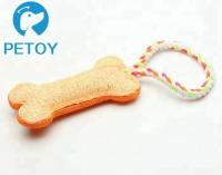 China Bone Shape Chew Durable Pet Toys Customized Color For Dog Tooth Cleaning for sale
