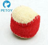 China Eco Friendly Natural Loofah Dog Chew Balls Small Indestructible Rope Toy S 4.8cm M 6.35cm for sale