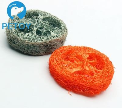 China Eco-Friendly Colorful Loofah Pet Chew Toys Durable Puppy Dog Cat 6-8cm Diameter for sale