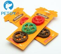 China Eco-Friendly Colorful Loofah Pet Chew Toys Durable Puppy Dog Cat 6-8cm Diameter for sale