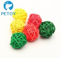 China Natural Rattan Ball Pet Toy for Cats and Dogs Durable 4cm 6cm 8cm Sizes for sale