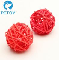 China Natural Rattan Ball Pet Toy for Cats and Dogs Durable 4cm 6cm 8cm Sizes for sale