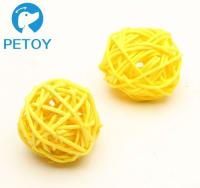 China Natural Rattan Ball Pet Toy for Cats and Dogs Durable 4cm 6cm 8cm Sizes for sale