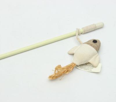 China Cotton Cat Toy Stick Fish and Chicken Pet Toy for Interactive Play OEM Custom for sale