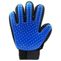 China Waterproof Pet Grooming Glove 23x17cm Silicone Deshedding Dog Hair Removal Glove for sale