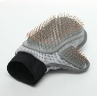 China Pet Grooming Deshedding Glove 200 Silicone Tips Mesh Cloth for Dogs Cats Bath Washing for sale