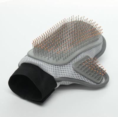 China Pet Grooming Deshedding Glove 200 Silicone Tips Mesh Cloth for Dogs Cats Bath Washing for sale