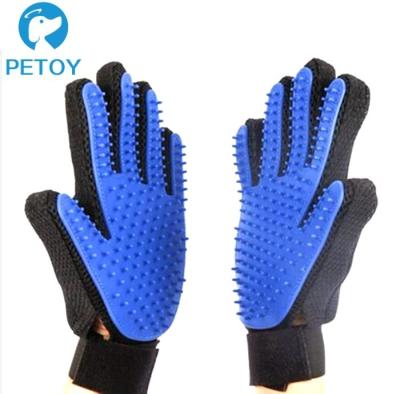China Silicone Pet Grooming Glove 23x17cm Deshedding Cleaning Gloves for Dogs Cats for sale