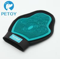 China Pet Grooming Deshedding Gloves with 200 Soft Rubber Tips 23x17cm TPE for sale