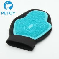 China Pet Grooming Deshedding Gloves with 200 Soft Rubber Tips 23x17cm TPE for sale