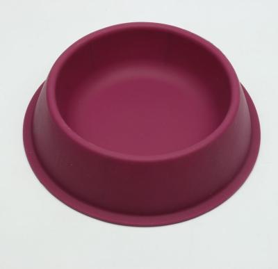 China FDA Standard Red Plastic Pet Bowls Dog Food and Water Bowl Food Grade 21.5cm 26.5cm for sale
