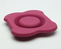 China Flower Shape Silicone Dog Bowl 20cm Diameter 138g Non Slip Pet Feeder for sale