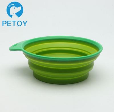 China FDA Food Grade Silicone Collapsible Pet Bowls 500ml 1000ml Foldable Dog Cat Bowl for sale