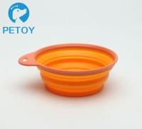 China FDA Food Grade Silicone Collapsible Pet Bowls 500ml 1000ml Foldable Dog Cat Bowl for sale