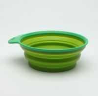 China Custom Collapsible Silicone Pet Bowl 17cm 20.5cm BPA Free FDA Approved for sale