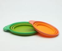 China Custom Collapsible Silicone Pet Bowl 17cm 20.5cm BPA Free FDA Approved for sale