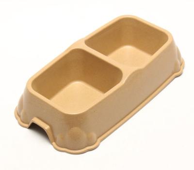 China Biodegradable Bamboo Pet Bowl 12x16.5x7 CM Non-Slip No Bend Design for Puppy for sale