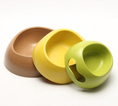 China Eco Bamboo Pet Bowl Low Toxic Small Dog Cat Biodegradable 10.5x9x5.5CM for sale